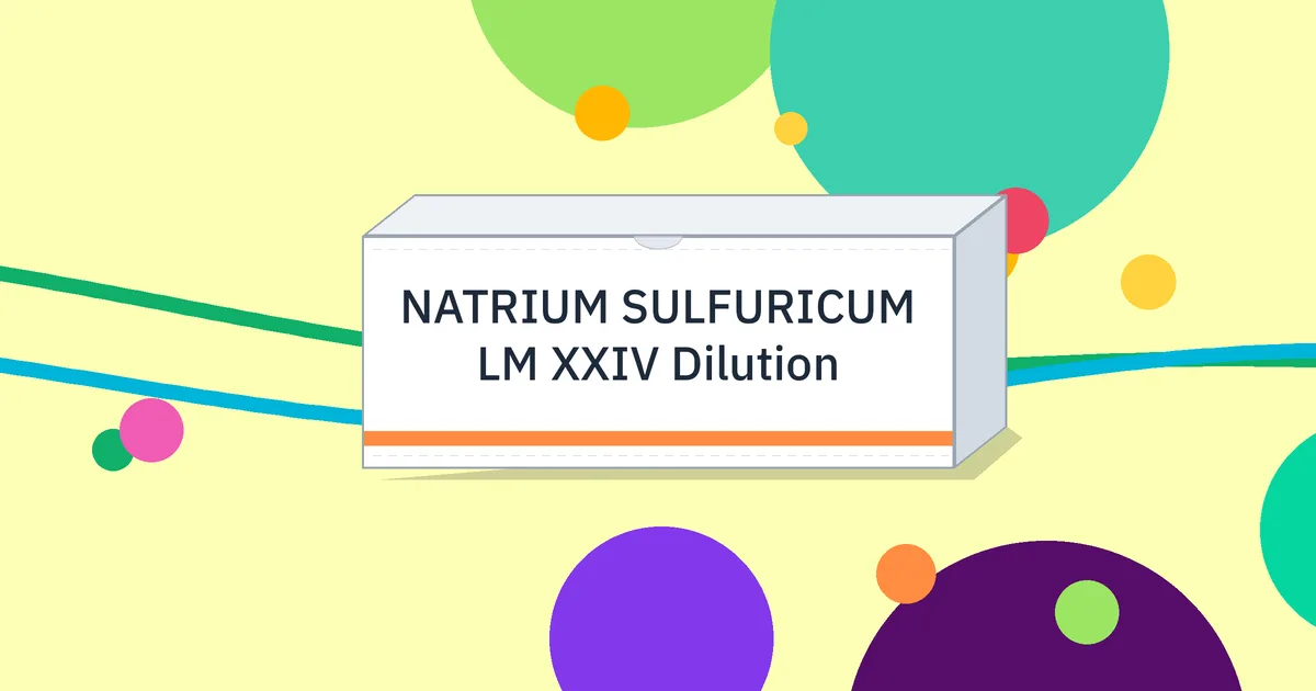 Symbolbild: Packung mit der Aufschrift NATRIUM SULFURICUM LM XXIV Dilution (PZN 02675446) – Verfügbarkeit und Bezug in Apotheken in Frankfurt am Main