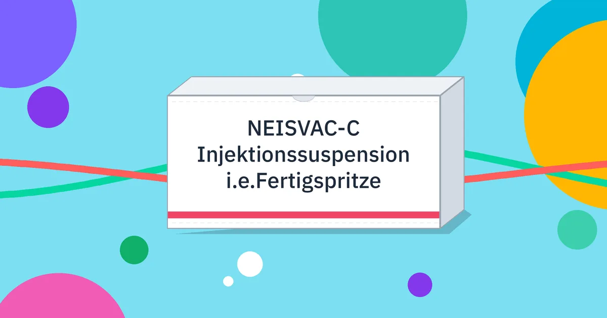 Symbolbild: Packung mit der Aufschrift NEISVAC-C Injektionssuspension i.e.Fertigspritze (PZN 01742933) – Verfügbarkeit und Bezug in Apotheken in Frankfurt am Main