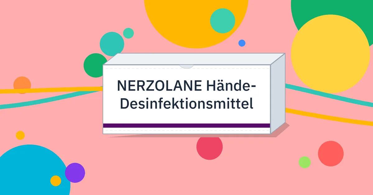 Symbolbild: Packung mit der Aufschrift NERZOLANE Hände-Desinfektionsmittel (PZN 16624091) – Verfügbarkeit und Bezug in Apotheken in Frankfurt am Main