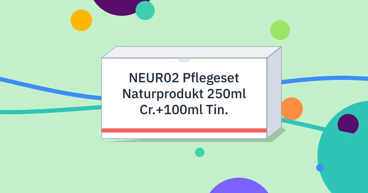 Symbolbild: Packung mit der Aufschrift NEUR02 Pflegeset Naturprodukt 250ml Cr.+100ml Tin. (PZN 13974063) – Verfügbarkeit und Bezug in Apotheken in Frankfurt am Main