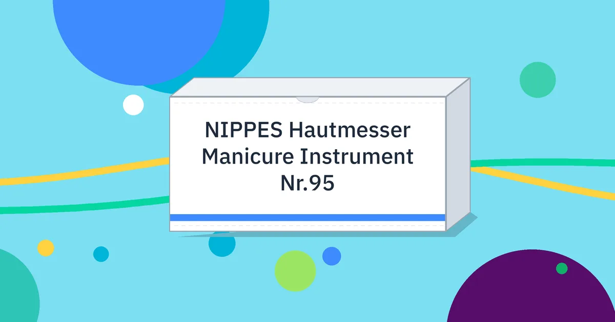 Symbolbild: Packung mit der Aufschrift NIPPES Hautmesser Manicure Instrument Nr.95 (PZN 04096209) – Verfügbarkeit und Bezug in Apotheken in Frankfurt am Main