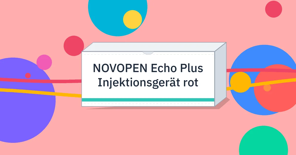 Symbolbild: Packung mit der Aufschrift NOVOPEN Echo Plus Injektionsgerät rot (PZN 14412396) – Verfügbarkeit und Bezug in Apotheken in Frankfurt am Main