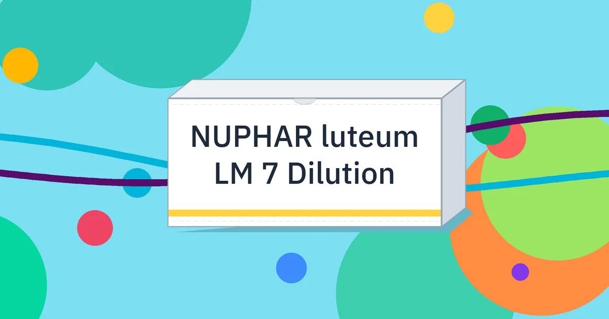 Symbolbild: Packung mit der Aufschrift NUPHAR luteum LM 7 Dilution (PZN 13620425) – Verfügbarkeit und Bezug in Apotheken in Frankfurt am Main