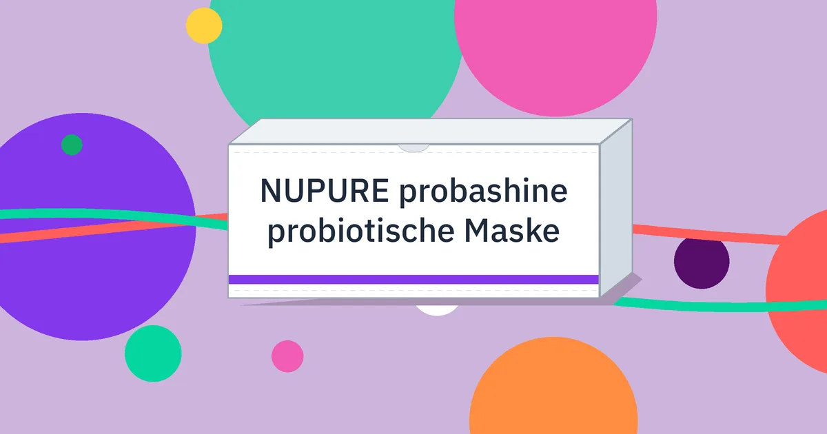 Symbolbild: Packung mit der Aufschrift NUPURE probashine probiotische Maske (PZN 18132044) – Verfügbarkeit und Bezug in Apotheken in Frankfurt am Main