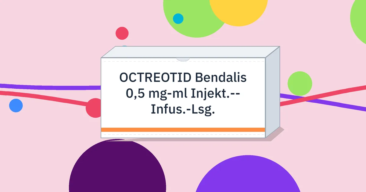 Symbolbild: Packung mit der Aufschrift OCTREOTID Bendalis 0,5 mg-ml Injekt.--Infus.-Lsg. (PZN 15889746) – Verfügbarkeit und Bezug in Apotheken in Frankfurt am Main