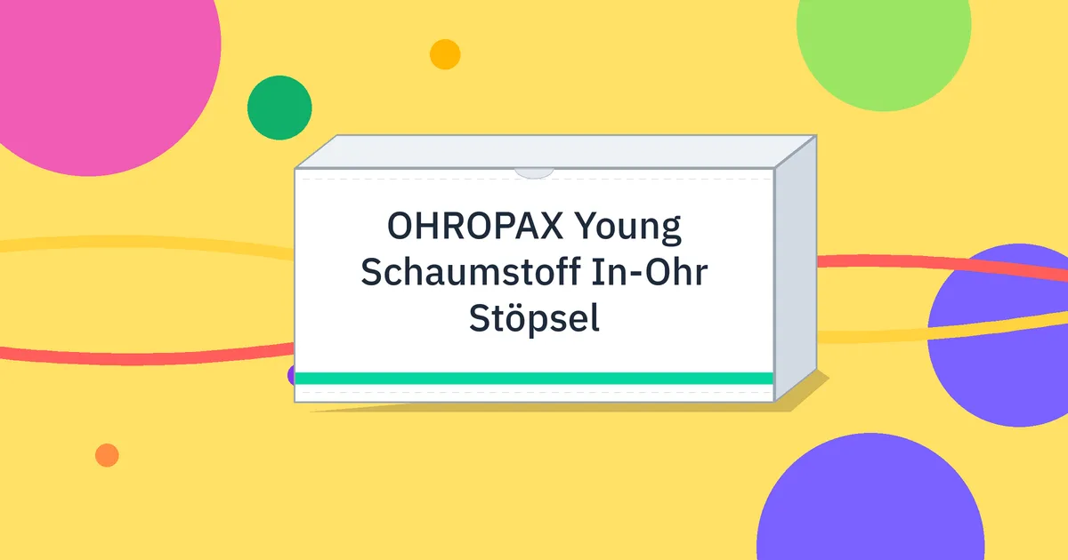 Symbolbild: Packung mit der Aufschrift OHROPAX Young Schaumstoff In-Ohr Stöpsel (PZN 19412685) – Verfügbarkeit und Bezug in Apotheken in Frankfurt am Main