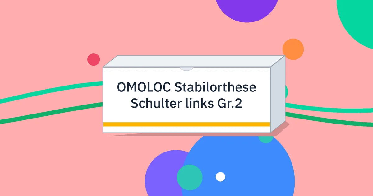 Symbolbild: Packung mit der Aufschrift OMOLOC Stabilorthese Schulter links Gr.2 (PZN 10131766) – Verfügbarkeit und Bezug in Apotheken in Frankfurt am Main
