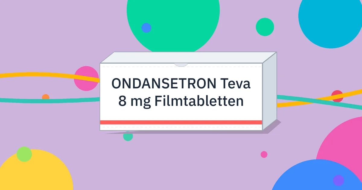 Symbolbild: Packung mit der Aufschrift ONDANSETRON Teva 8 mg Filmtabletten (PZN 18013670) – Verfügbarkeit und Bezug in Apotheken in Frankfurt am Main
