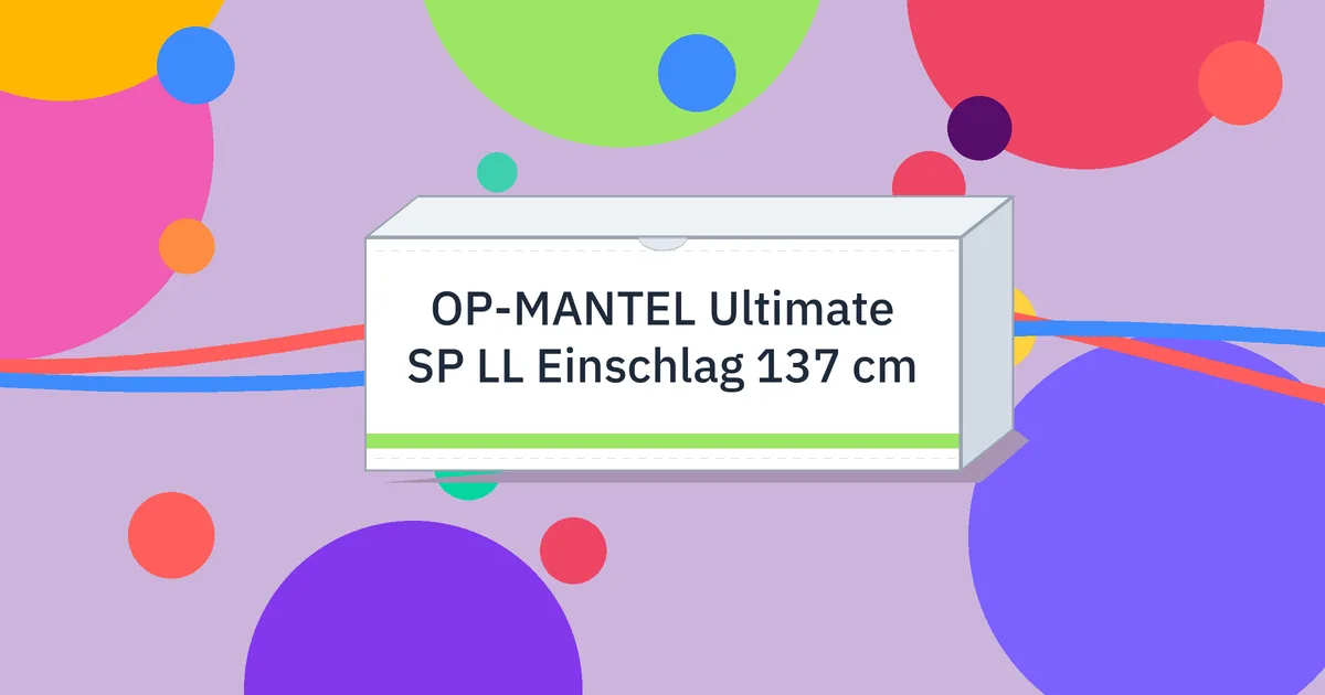Symbolbild: Packung mit der Aufschrift OP-MANTEL Ultimate SP LL Einschlag 137 cm (PZN 10846554) – Verfügbarkeit und Bezug in Apotheken in Frankfurt am Main