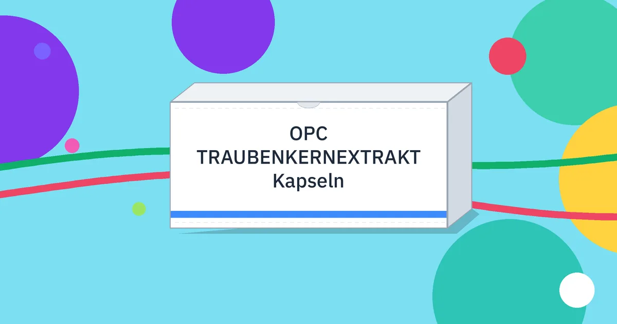 Symbolbild: Packung mit der Aufschrift OPC TRAUBENKERNEXTRAKT Kapseln (PZN 19302465) – Verfügbarkeit und Bezug in Apotheken in Frankfurt am Main