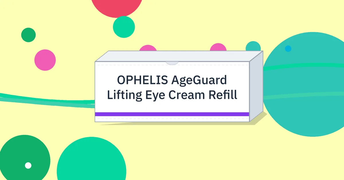 Symbolbild: Packung mit der Aufschrift OPHELIS AgeGuard Lifting Eye Cream Refill (PZN 20384273) – Verfügbarkeit und Bezug in Apotheken in Frankfurt am Main