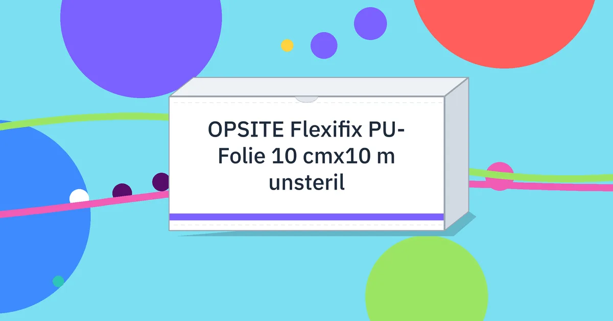 Symbolbild: Packung mit der Aufschrift OPSITE Flexifix PU-Folie 10 cmx10 m unsteril (PZN 15315838) – Verfügbarkeit und Bezug in Apotheken in Frankfurt am Main