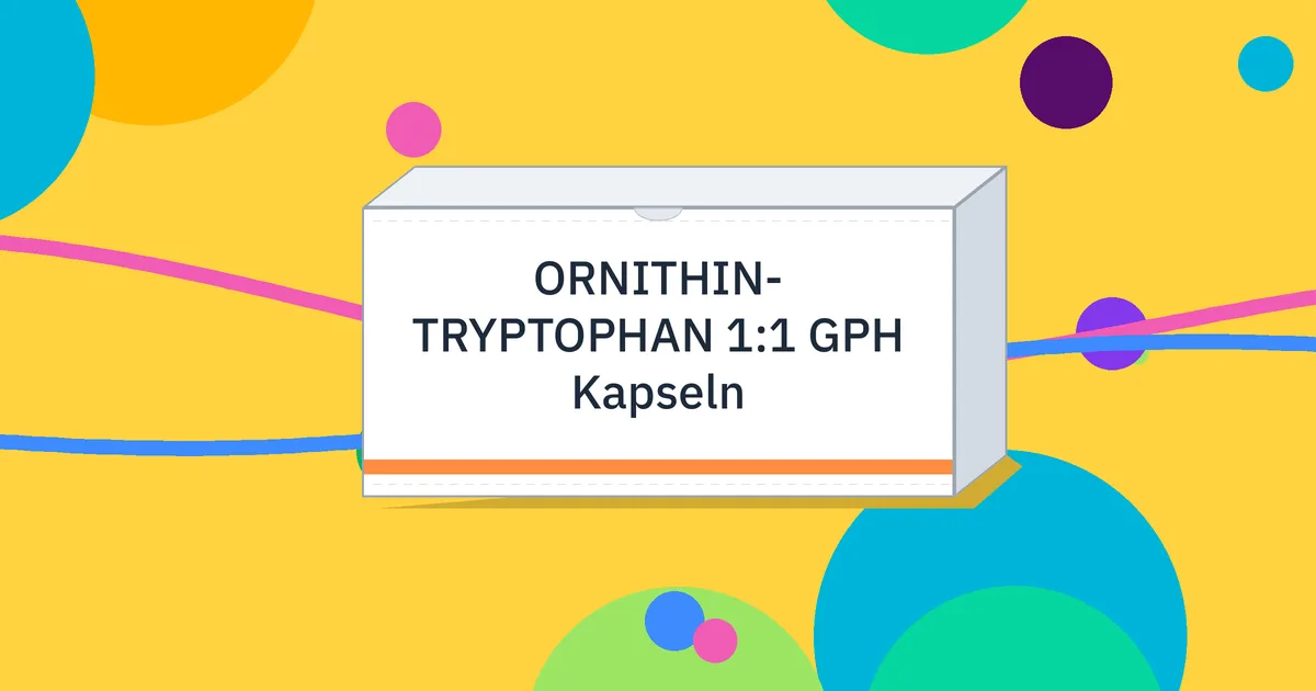 Symbolbild: Packung mit der Aufschrift ORNITHIN-TRYPTOPHAN 1:1 GPH Kapseln (PZN 00944623) – Verfügbarkeit und Bezug in Apotheken in Frankfurt am Main