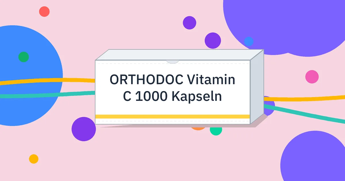 Symbolbild: Packung mit der Aufschrift ORTHODOC Vitamin C 1000 Kapseln (PZN 06325186) – Verfügbarkeit und Bezug in Apotheken in Frankfurt am Main