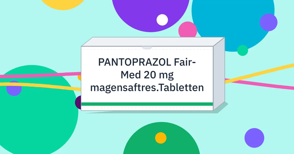 Symbolbild: Packung mit der Aufschrift PANTOPRAZOL Fair-Med 20 mg magensaftres.Tabletten (PZN 15243412) – Verfügbarkeit und Bezug in Apotheken in Frankfurt am Main