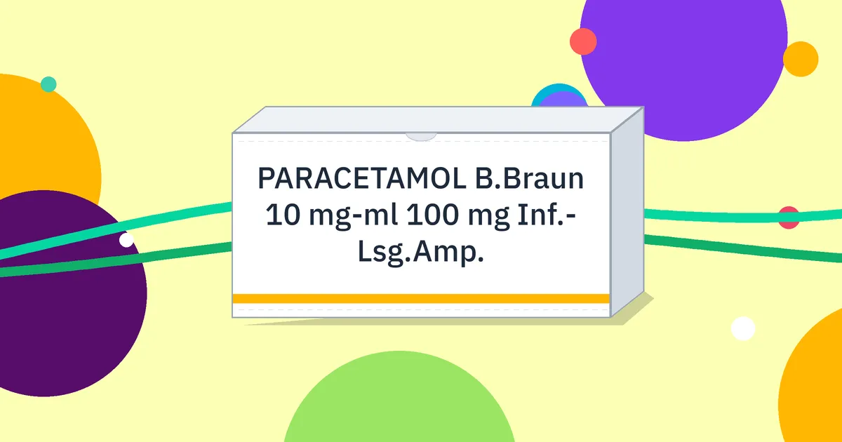 Symbolbild: Packung mit der Aufschrift PARACETAMOL B.Braun 10 mg-ml 100 mg Inf.-Lsg.Amp. (PZN 19394148) – Verfügbarkeit und Bezug in Apotheken in Frankfurt am Main