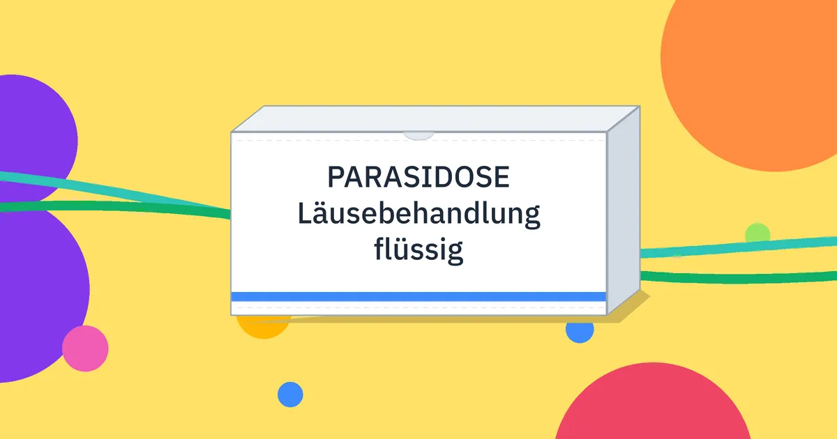 Symbolbild: Packung mit der Aufschrift PARASIDOSE Läusebehandlung flüssig (PZN 17639077) – Verfügbarkeit und Bezug in Apotheken in Frankfurt am Main
