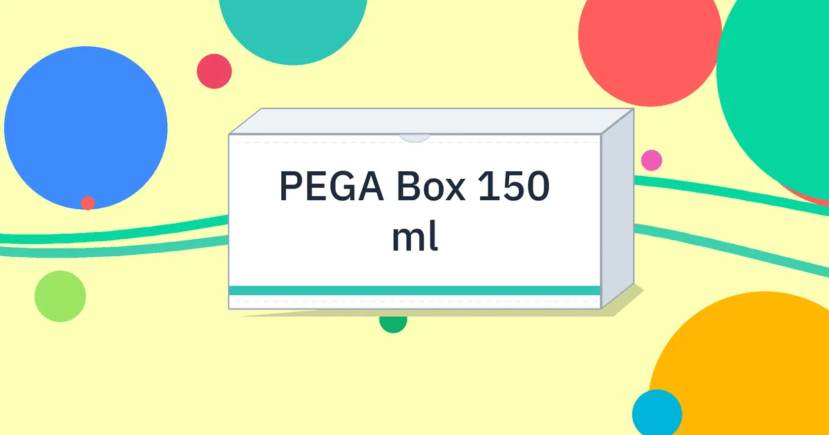 Symbolbild: Packung mit der Aufschrift PEGA Box 150 ml (PZN 00896404) – Verfügbarkeit und Bezug in Apotheken in Frankfurt am Main