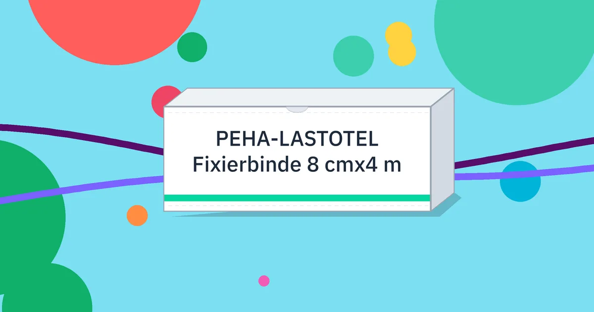 Symbolbild: Packung mit der Aufschrift PEHA-LASTOTEL Fixierbinde 8 cmx4 m (PZN 20307717) – Verfügbarkeit und Bezug in Apotheken in Frankfurt am Main