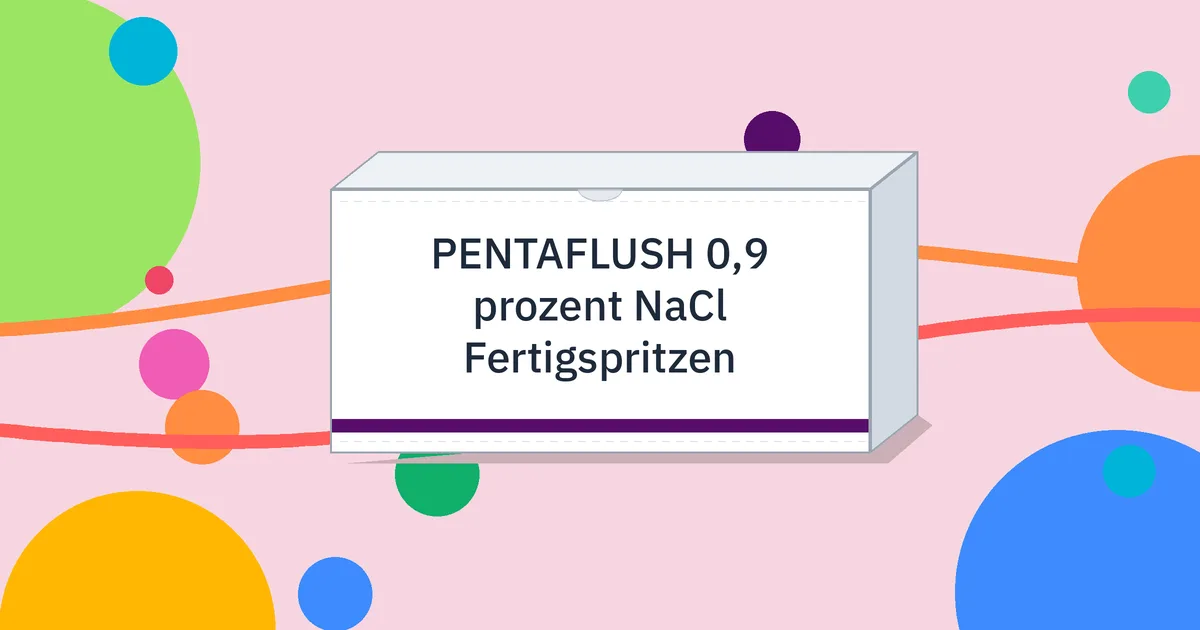 Symbolbild: Packung mit der Aufschrift PENTAFLUSH 0,9 prozent NaCl Fertigspritzen (PZN 18755911) – Verfügbarkeit und Bezug in Apotheken in Frankfurt am Main