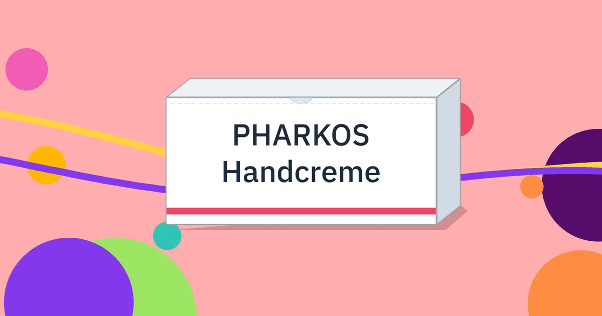 Symbolbild: Packung mit der Aufschrift PHARKOS Handcreme (PZN 10124915) – Verfügbarkeit und Bezug in Apotheken in Frankfurt am Main