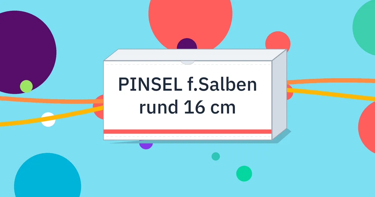 Symbolbild: Packung mit der Aufschrift PINSEL f.Salben rund 16 cm (PZN 01735005) – Verfügbarkeit und Bezug in Apotheken in Frankfurt am Main
