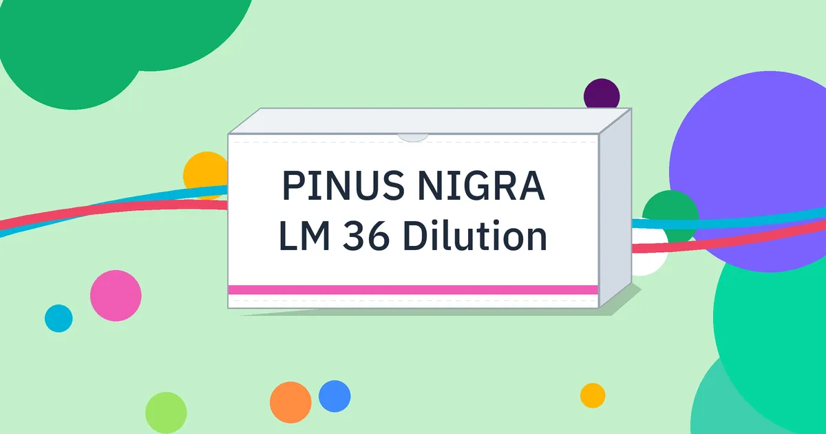 Symbolbild: Packung mit der Aufschrift PINUS NIGRA LM 36 Dilution (PZN 13642728) – Verfügbarkeit und Bezug in Apotheken in Frankfurt am Main