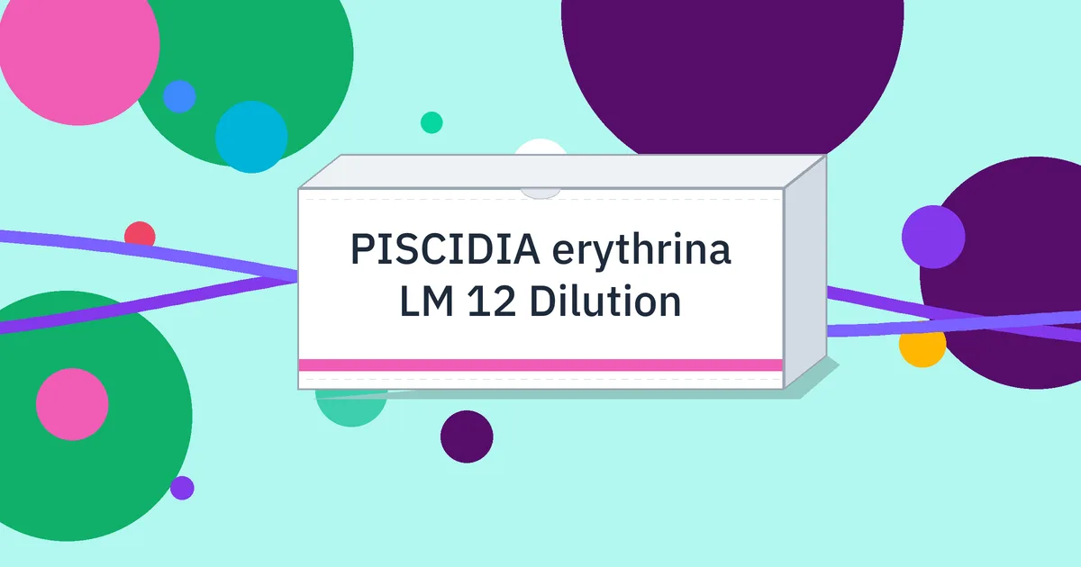 Symbolbild: Packung mit der Aufschrift PISCIDIA erythrina LM 12 Dilution (PZN 13645750) – Verfügbarkeit und Bezug in Apotheken in Frankfurt am Main