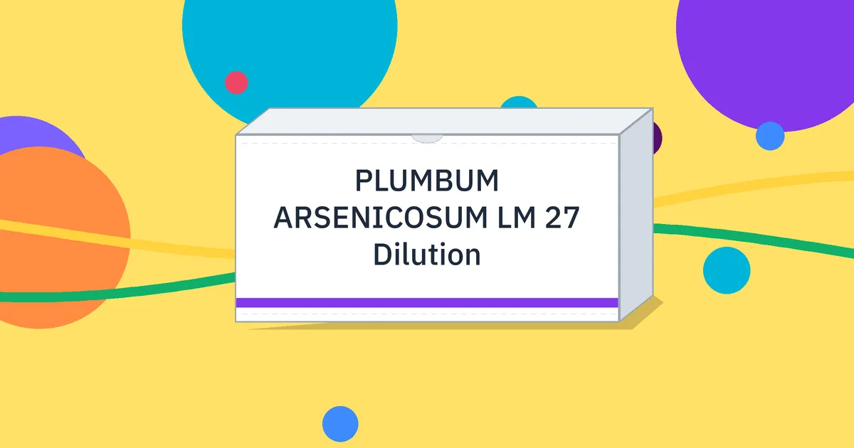 Symbolbild: Packung mit der Aufschrift PLUMBUM ARSENICOSUM LM 27 Dilution (PZN 13039481) – Verfügbarkeit und Bezug in Apotheken in Frankfurt am Main