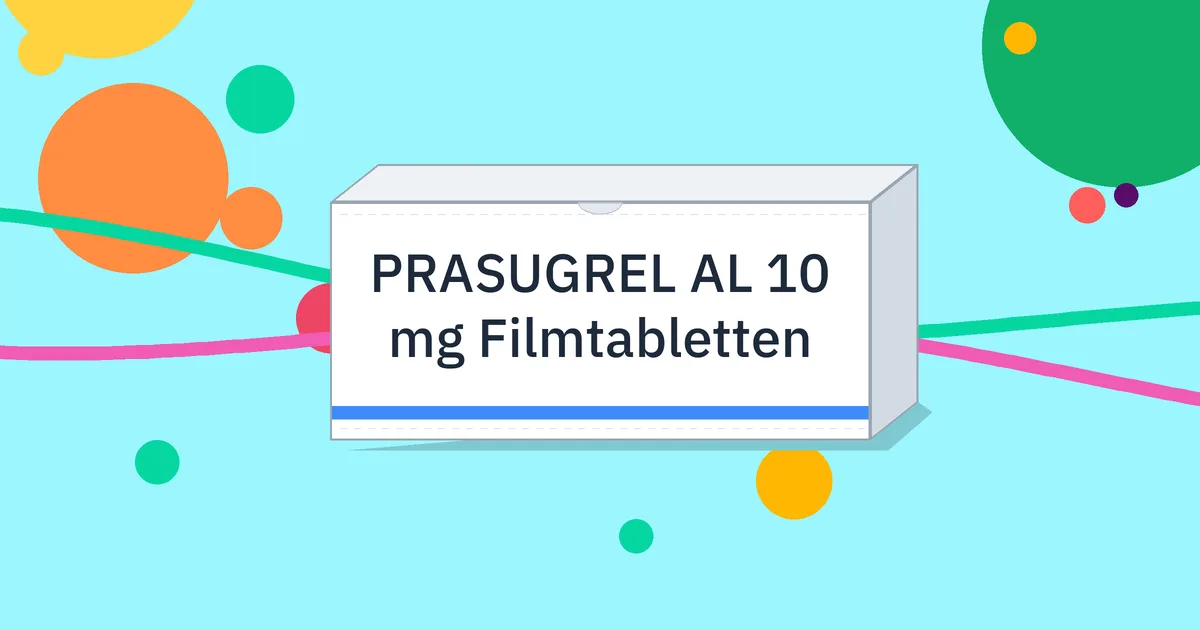 Symbolbild: Packung mit der Aufschrift PRASUGREL AL 10 mg Filmtabletten (PZN 14286572) – Verfügbarkeit und Bezug in Apotheken in Frankfurt am Main