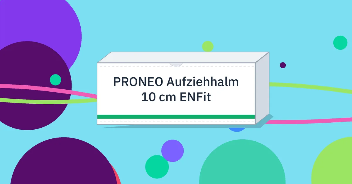 Symbolbild: Packung mit der Aufschrift PRONEO Aufziehhalm 10 cm ENFit (PZN 11306038) – Verfügbarkeit und Bezug in Apotheken in Frankfurt am Main