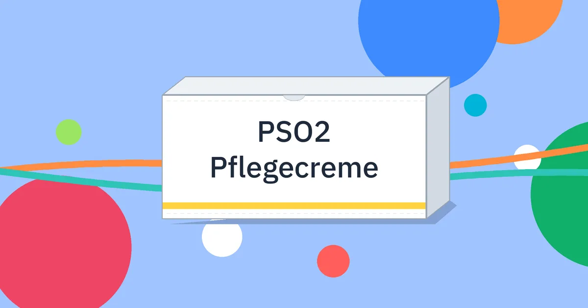 Symbolbild: Packung mit der Aufschrift PSO2 Pflegecreme (PZN 13925610) – Verfügbarkeit und Bezug in Apotheken in Frankfurt am Main