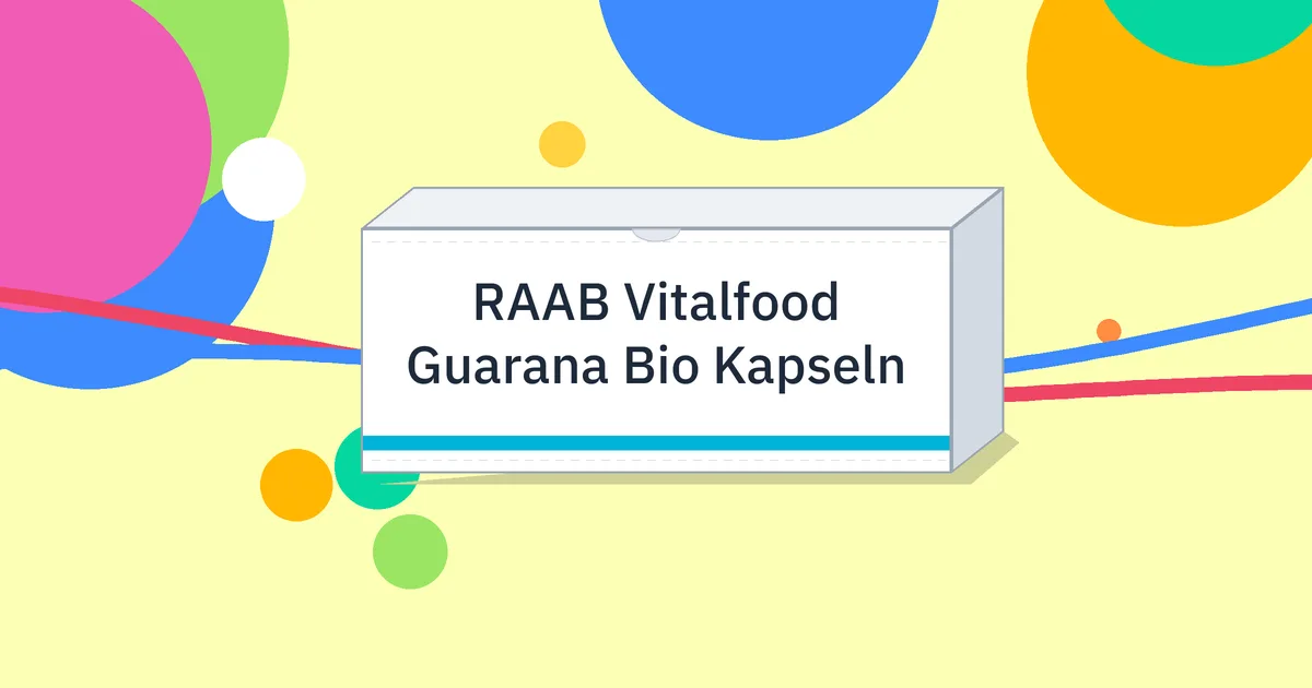 Symbolbild: Packung mit der Aufschrift RAAB Vitalfood Guarana Bio Kapseln (PZN 19305162) – Verfügbarkeit und Bezug in Apotheken in Frankfurt am Main