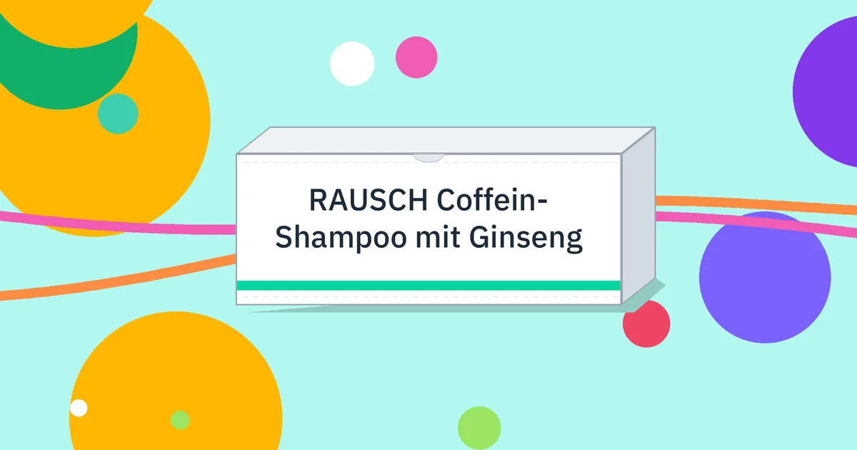 Symbolbild: Packung mit der Aufschrift RAUSCH Coffein-Shampoo mit Ginseng (PZN 18742481) – Verfügbarkeit und Bezug in Apotheken in Frankfurt am Main