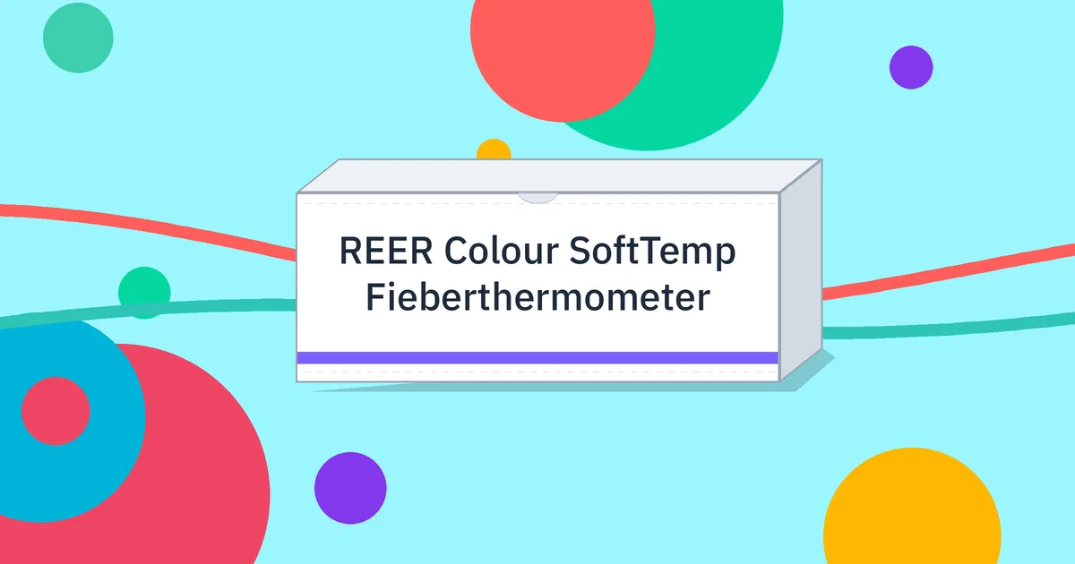 Symbolbild: Packung mit der Aufschrift REER Colour SoftTemp Fieberthermometer (PZN 16820981) – Verfügbarkeit und Bezug in Apotheken in Frankfurt am Main
