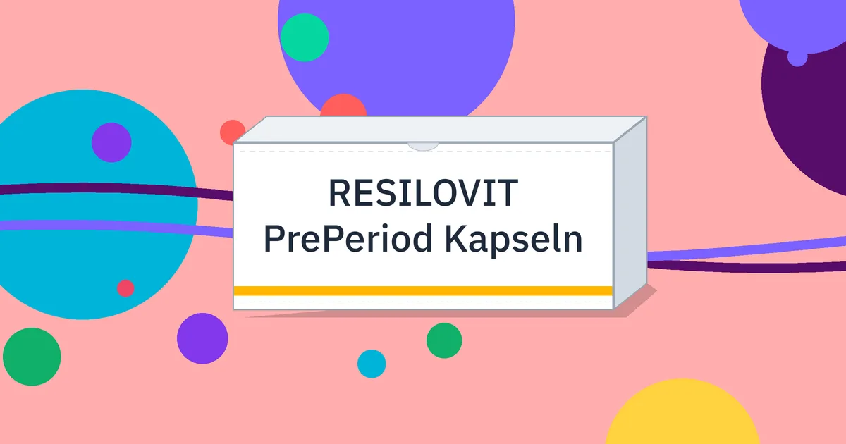 Symbolbild: Packung mit der Aufschrift RESILOVIT PrePeriod Kapseln (PZN 19962747) – Verfügbarkeit und Bezug in Apotheken in Frankfurt am Main