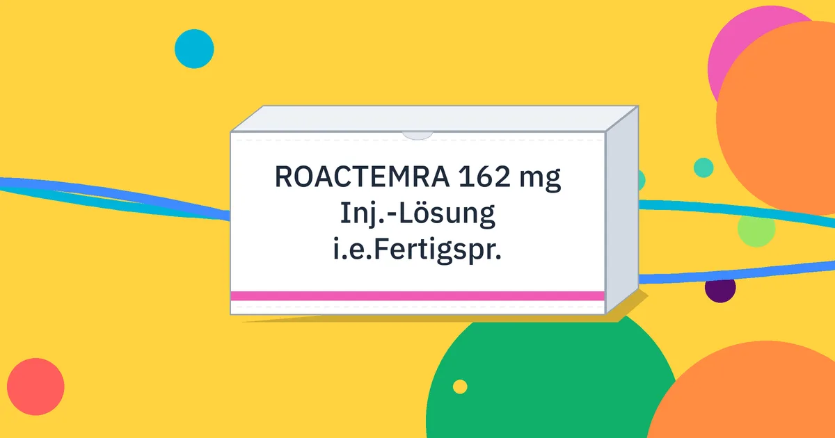 Symbolbild: Packung mit der Aufschrift ROACTEMRA 162 mg Inj.-Lösung i.e.Fertigspr. (PZN 12470745) – Verfügbarkeit und Bezug in Apotheken in Frankfurt am Main