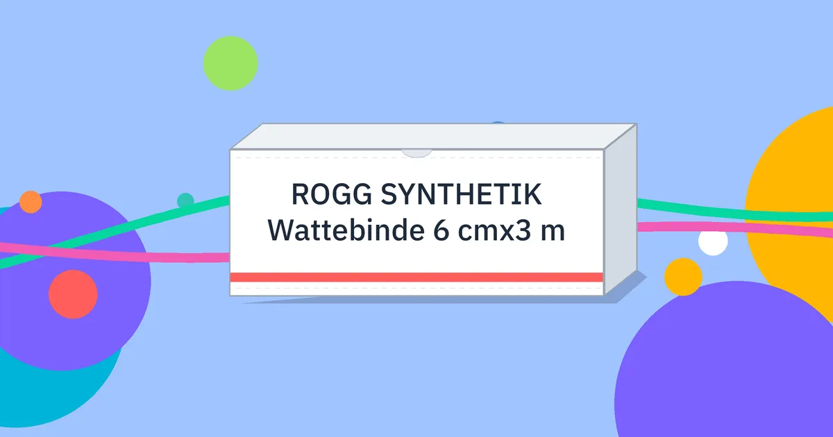Symbolbild: Packung mit der Aufschrift ROGG SYNTHETIK Wattebinde 6 cmx3 m (PZN 07232794) – Verfügbarkeit und Bezug in Apotheken in Frankfurt am Main