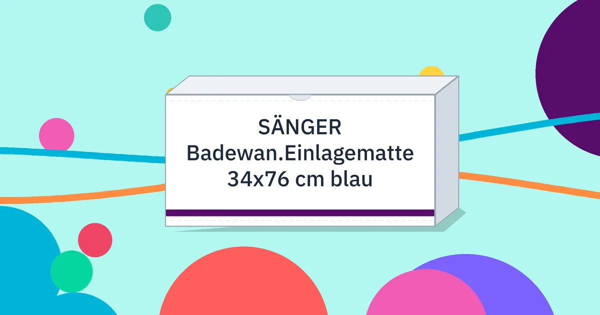 Symbolbild: Packung mit der Aufschrift SÄNGER Badewan.Einlagematte 34x76 cm blau (PZN 01307226) – Verfügbarkeit und Bezug in Apotheken in Frankfurt am Main