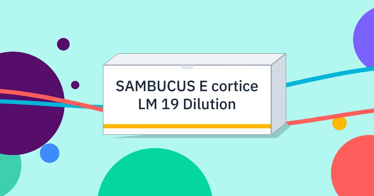 Symbolbild: Packung mit der Aufschrift SAMBUCUS E cortice LM 19 Dilution (PZN 13180044) – Verfügbarkeit und Bezug in Apotheken in Frankfurt am Main