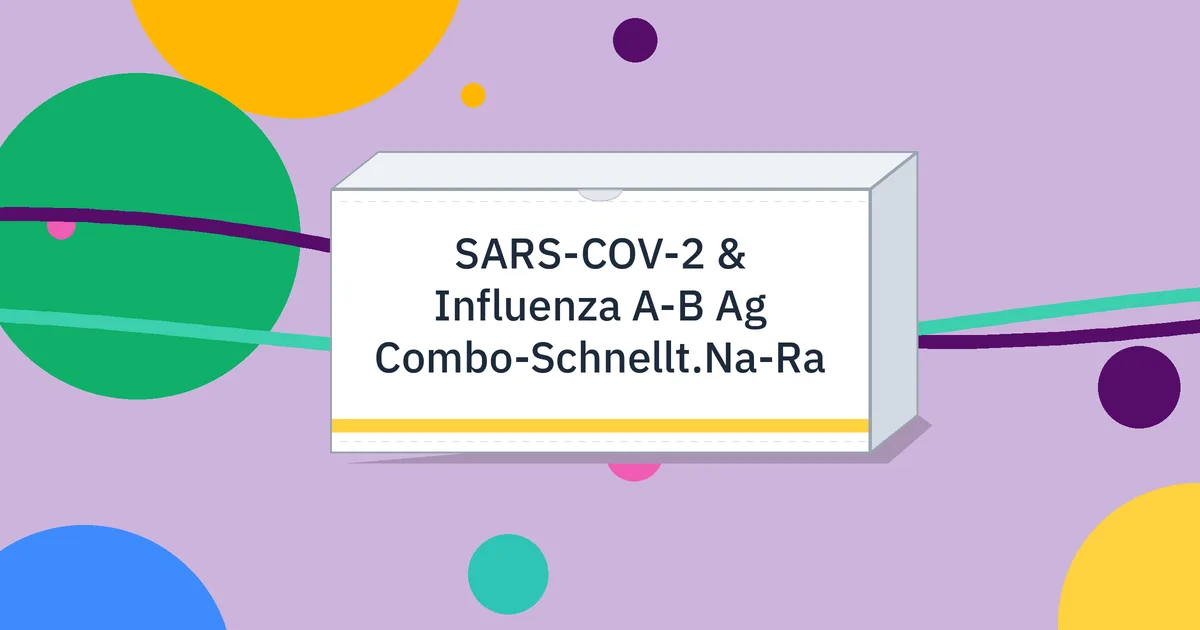 Symbolbild: Packung mit der Aufschrift SARS-COV-2 & Influenza A-B Ag Combo-Schnellt.Na-Ra (PZN 18242531) – Verfügbarkeit und Bezug in Apotheken in Frankfurt am Main