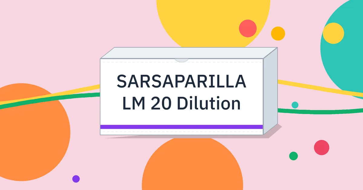 Symbolbild: Packung mit der Aufschrift SARSAPARILLA LM 20 Dilution (PZN 13183143) – Verfügbarkeit und Bezug in Apotheken in Frankfurt am Main