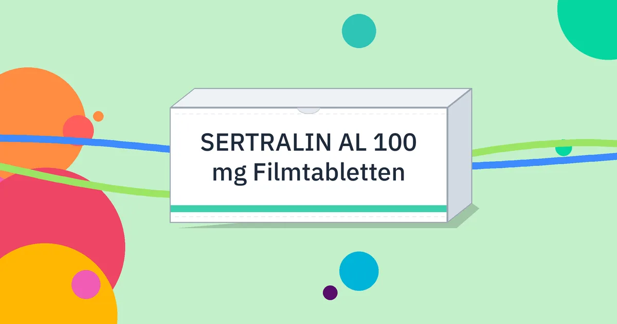 Symbolbild: Packung mit der Aufschrift SERTRALIN AL 100 mg Filmtabletten (PZN 00993768) – Verfügbarkeit und Bezug in Apotheken in Frankfurt am Main