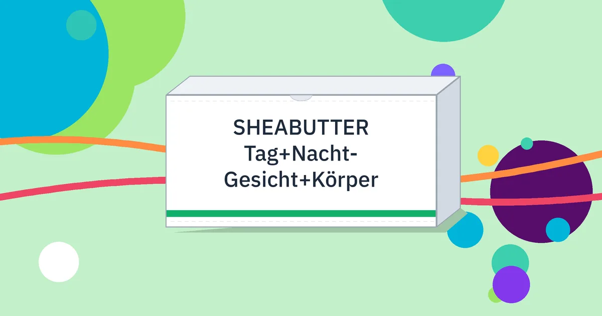 Symbolbild: Packung mit der Aufschrift SHEABUTTER Tag+Nacht-Gesicht+Körper (PZN 11026534) – Verfügbarkeit und Bezug in Apotheken in Frankfurt am Main