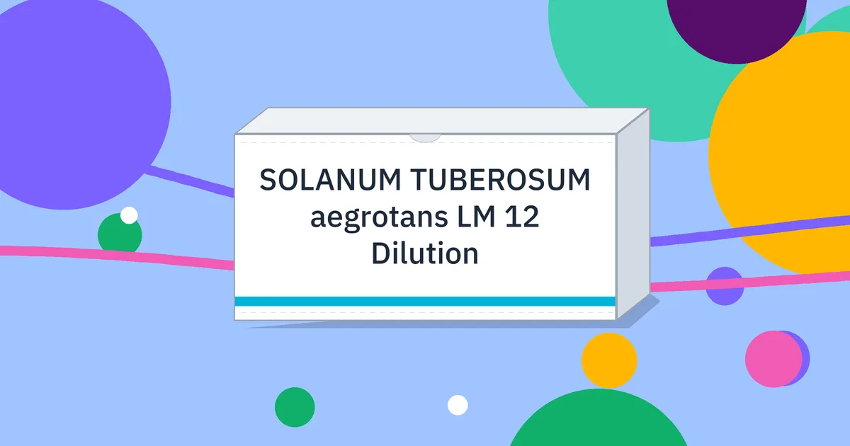 Symbolbild: Packung mit der Aufschrift SOLANUM TUBEROSUM aegrotans LM 12 Dilution (PZN 13193791) – Verfügbarkeit und Bezug in Apotheken in Frankfurt am Main