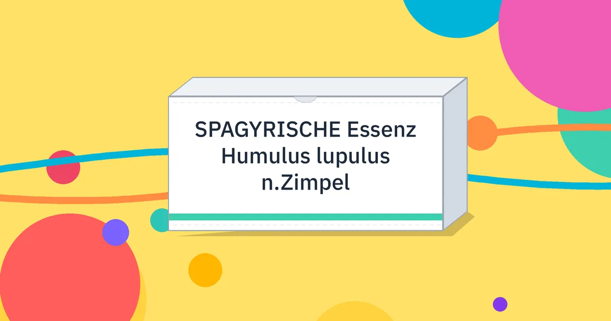 Symbolbild: Packung mit der Aufschrift SPAGYRISCHE Essenz Humulus lupulus n.Zimpel (PZN 00916940) – Verfügbarkeit und Bezug in Apotheken in Frankfurt am Main