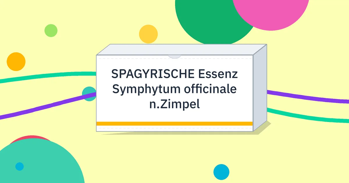 Symbolbild: Packung mit der Aufschrift SPAGYRISCHE Essenz Symphytum officinale n.Zimpel (PZN 04736749) – Verfügbarkeit und Bezug in Apotheken in Frankfurt am Main
