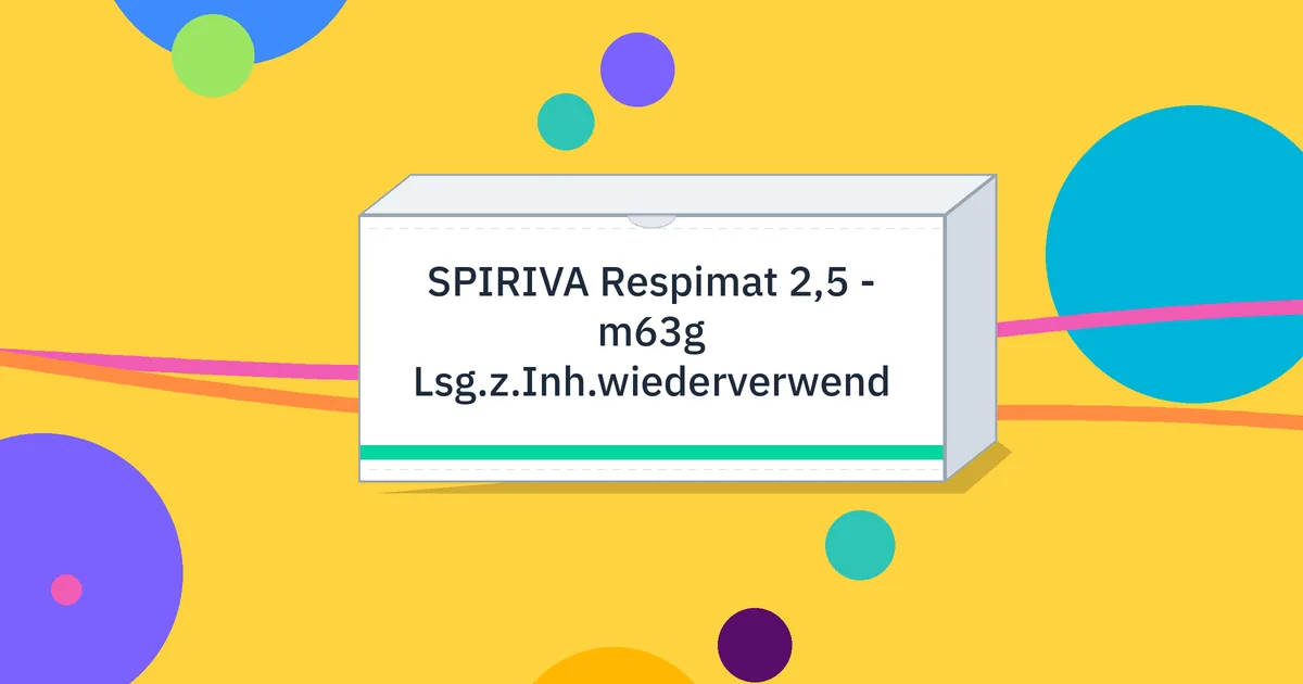 Symbolbild: Packung mit der Aufschrift SPIRIVA Respimat 2,5 -m63g Lsg.z.Inh.wiederverwend (PZN 16000172) – Verfügbarkeit und Bezug in Apotheken in Frankfurt am Main
