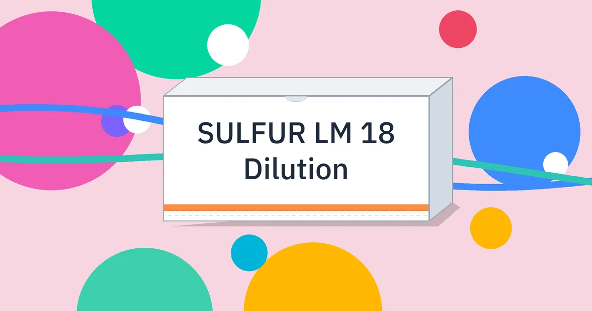Symbolbild: Packung mit der Aufschrift SULFUR LM 18 Dilution (PZN 02604050) – Verfügbarkeit und Bezug in Apotheken in Frankfurt am Main