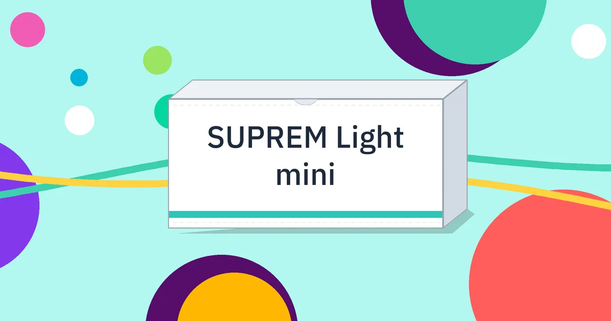 Symbolbild: Packung mit der Aufschrift SUPREM Light mini (PZN 01486105) – Verfügbarkeit und Bezug in Apotheken in Frankfurt am Main